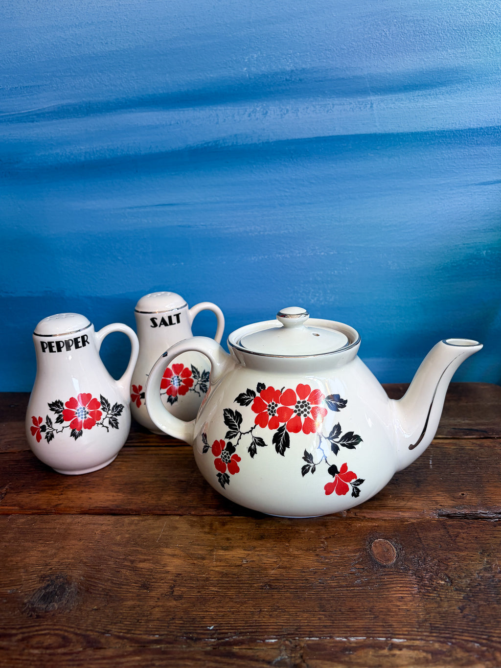 Antique 1940s Hall's Superior China Red Poppy Radiance Kitchen Set ...