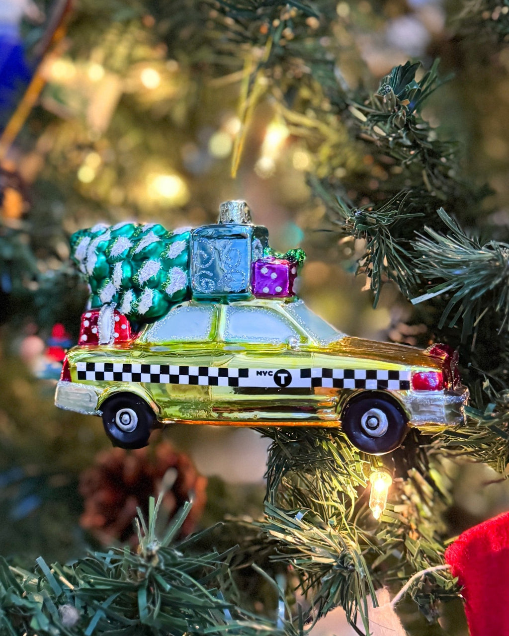 New York Checker Taxi Tree Ornament – Little Hippie