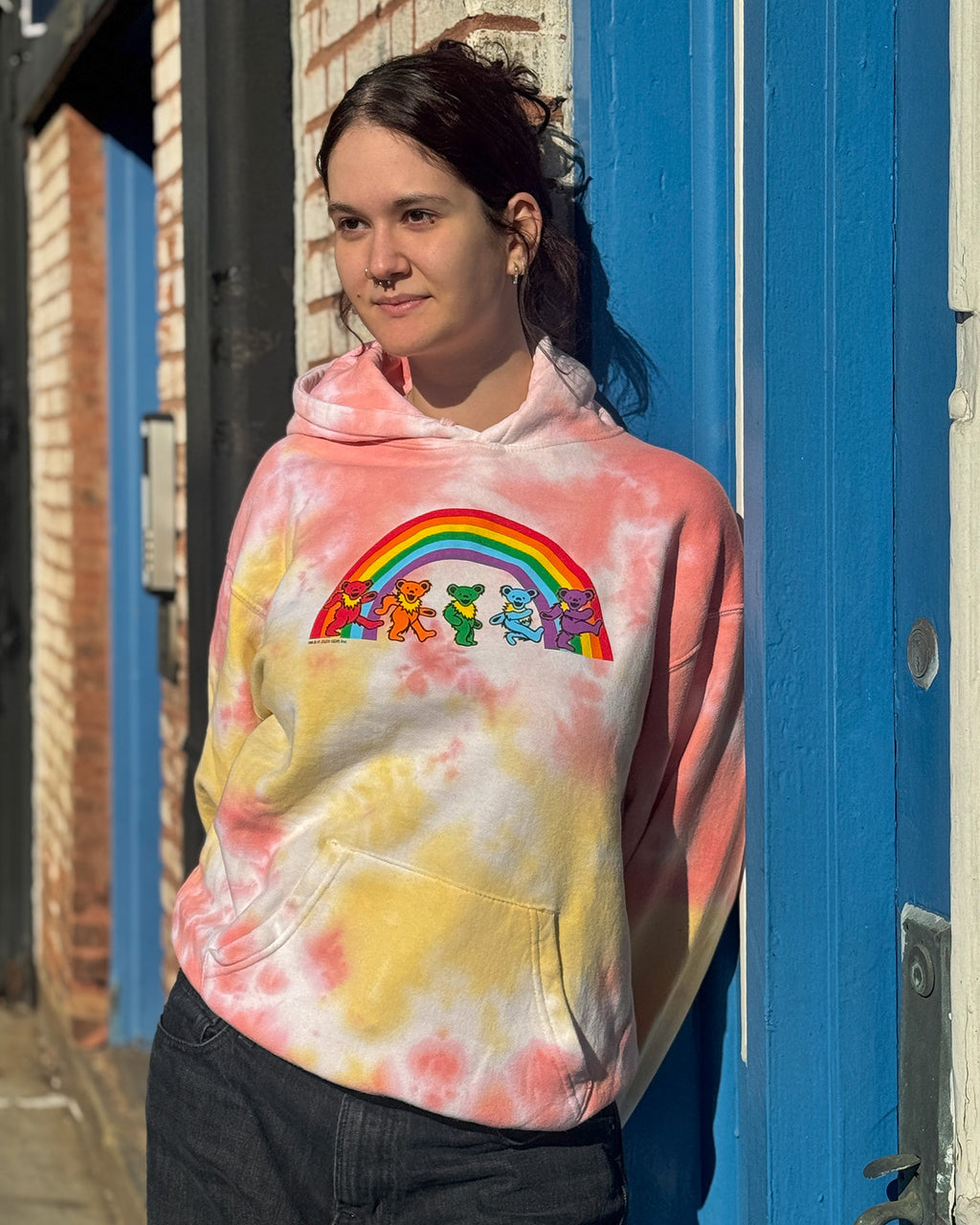 Grateful Dead Rainbow Bears Unisex Tie Dye Hoodie – Little Hippie