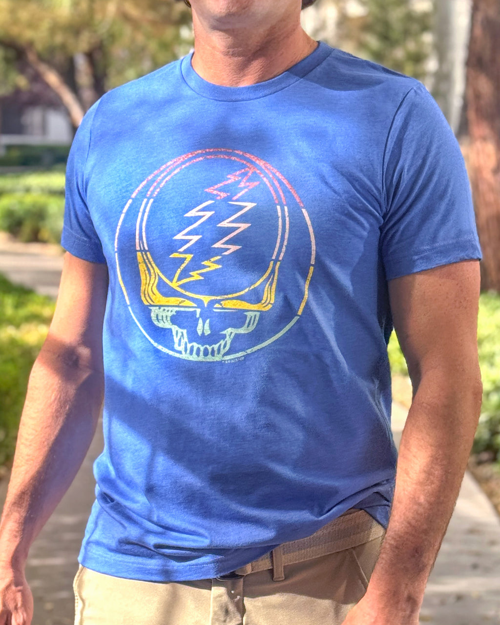 Grateful Dead Sunset Stealie Unisex T – Little Hippie