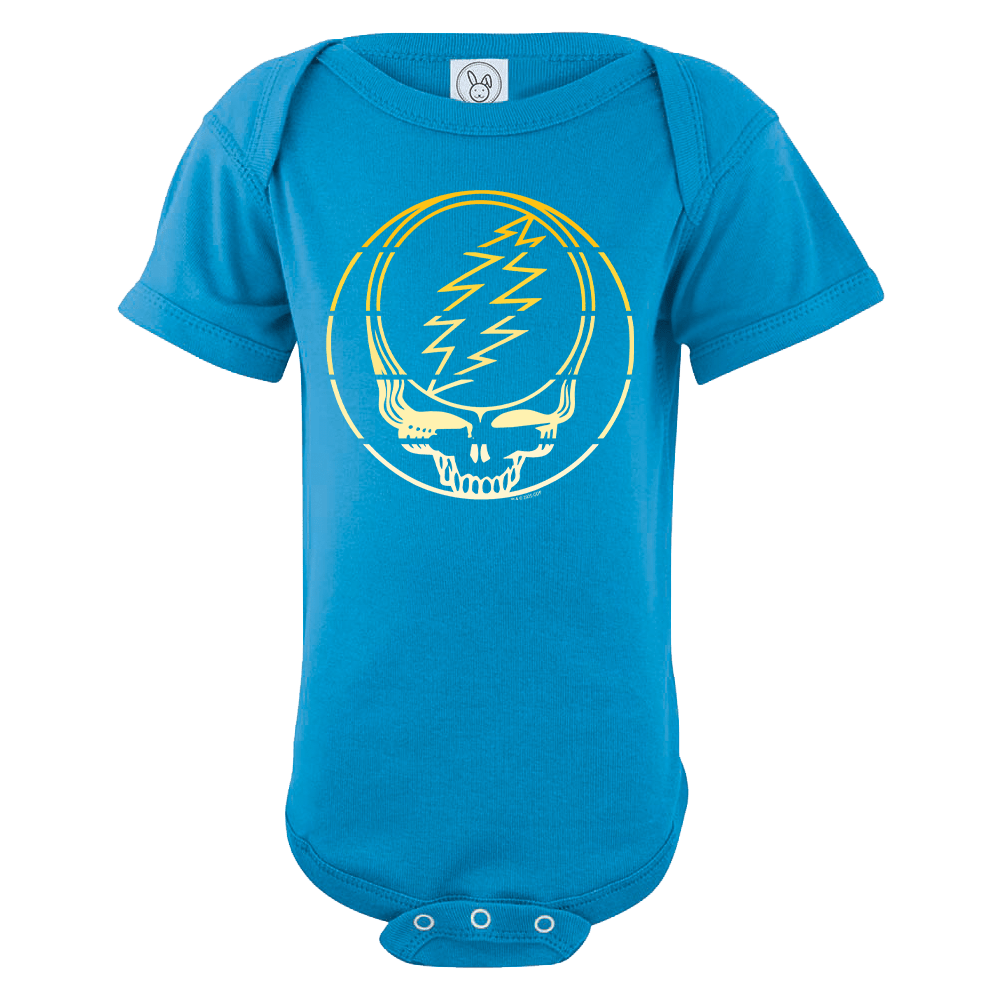 Grateful Dead Rainbow Splatter Stealie Short Sleeve One Piece Little Hippie