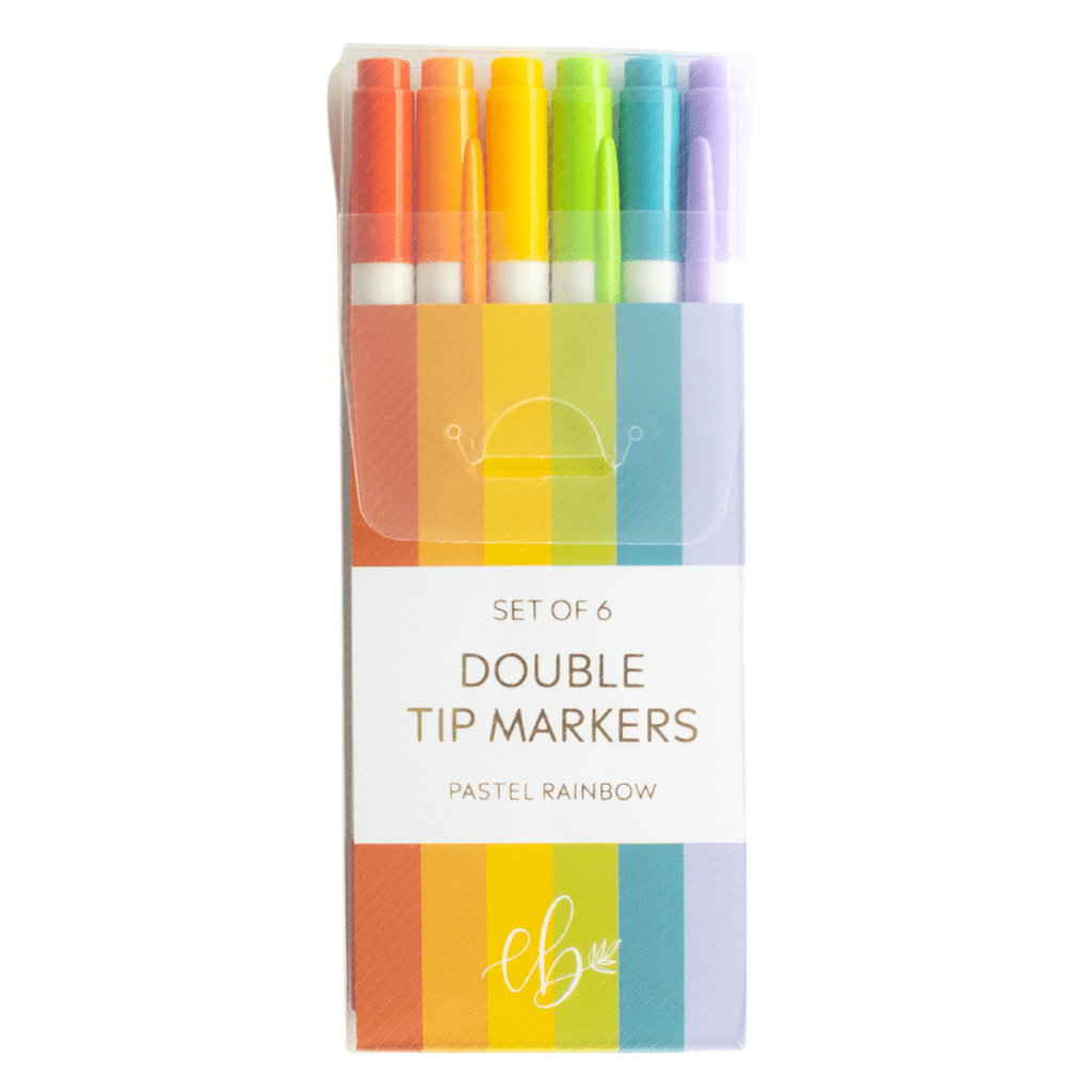 Pastel Rainbow Double Tip Marker Set – Little Hippie