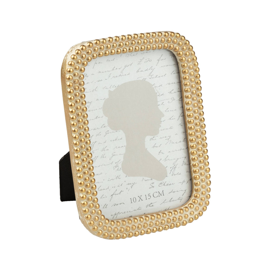Gold Beaded 4”x6” Picture Frame – Little Hippie