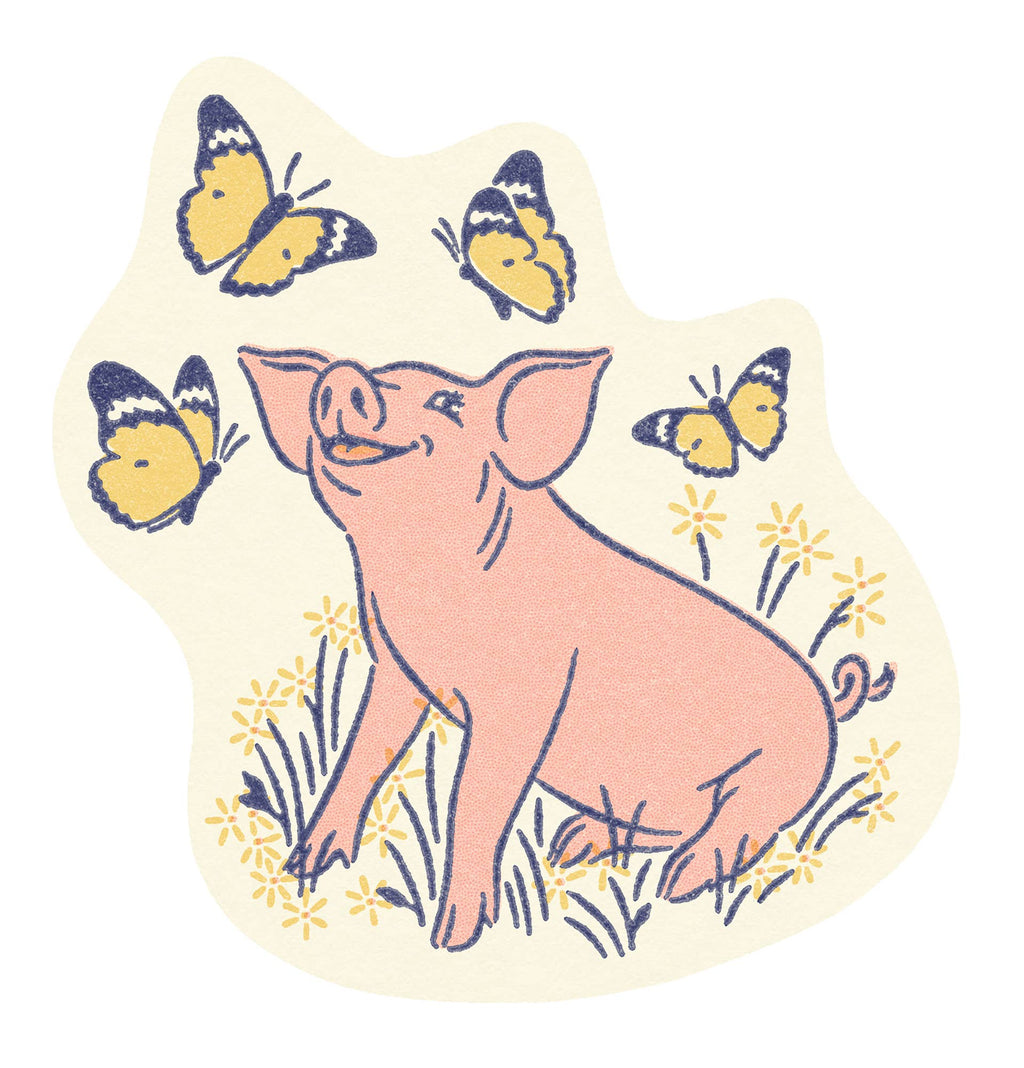Happy Pig Sticker – Little Hippie