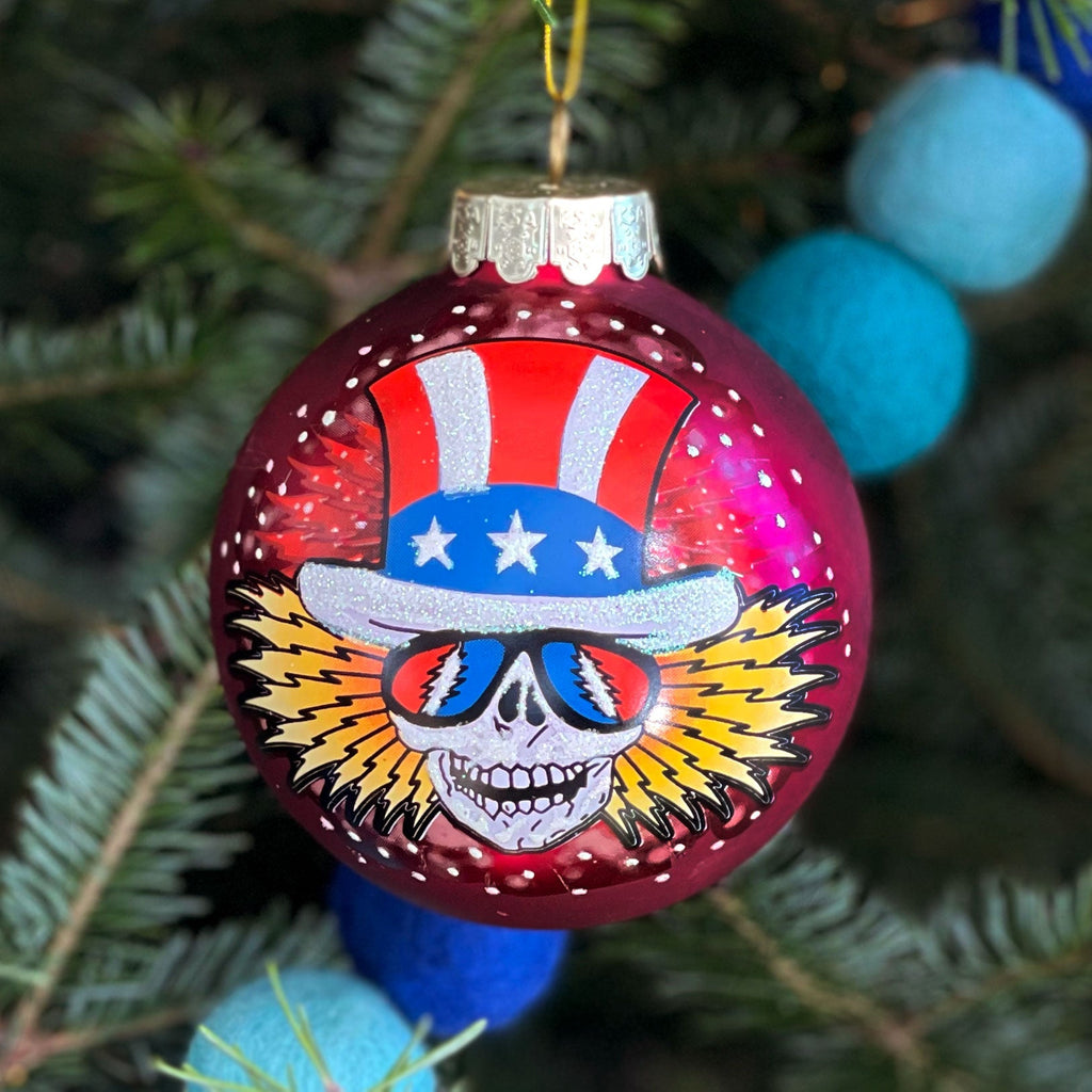 Grateful Dead Psycle Sam Face Glass Ball Christmas Tree Ornament Little ...