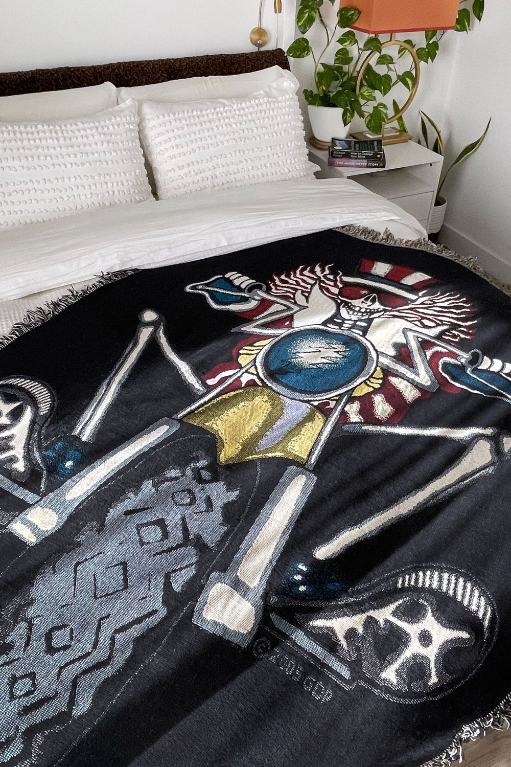 Grateful Dead Psycle Sam Woven Cotton Blanket Little Hippie