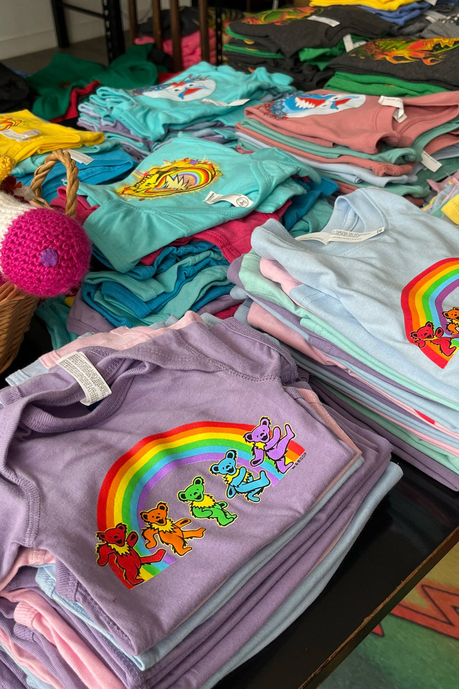 Grateful Dead Rainbow Bears Baby Short Sleeve One Piece – Little Hippie